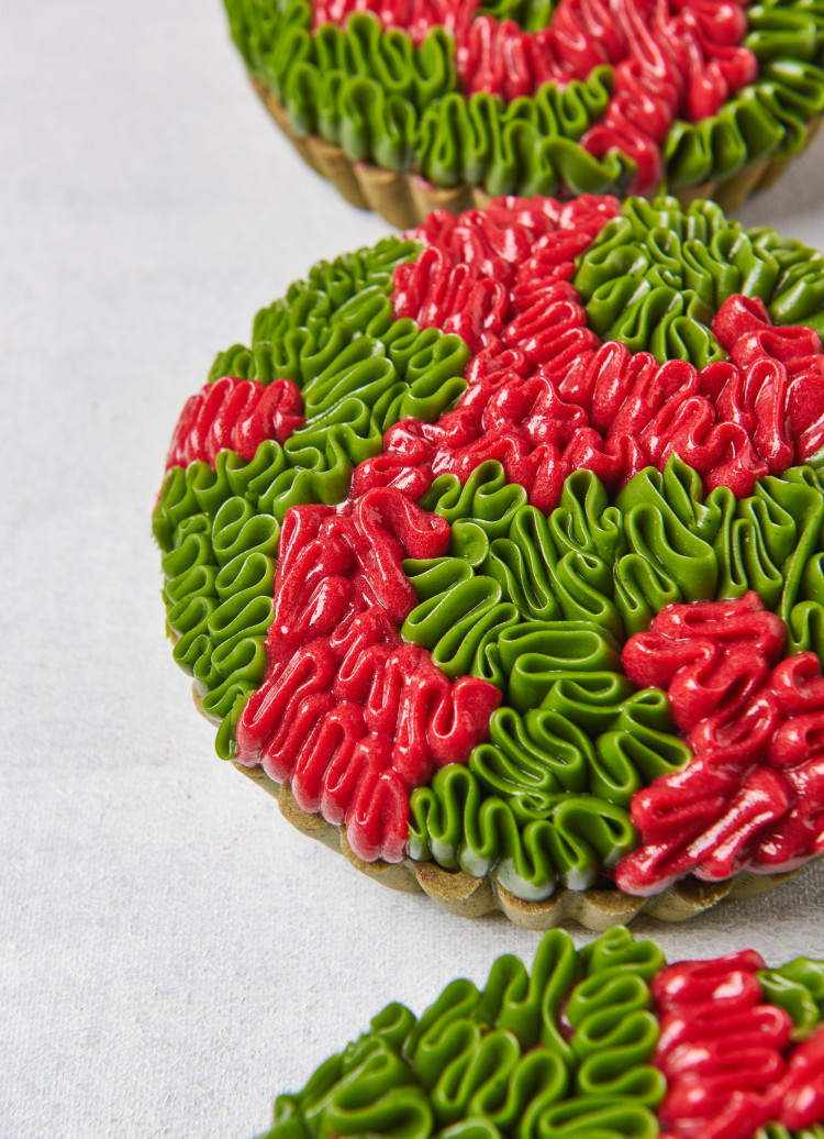 Matcha-Raspberry Cake